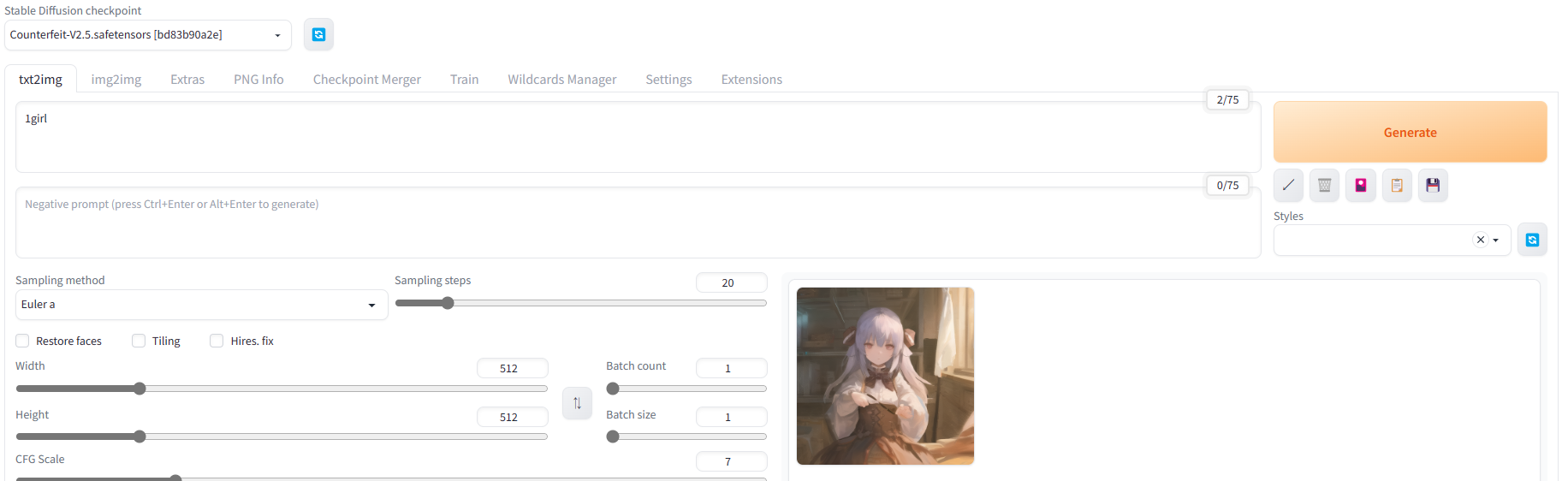 『Stable Diffusion Web UI』のインストール方法と使い方を解説！|AIイラストをはじめるファーストステップ│マヨナカログ